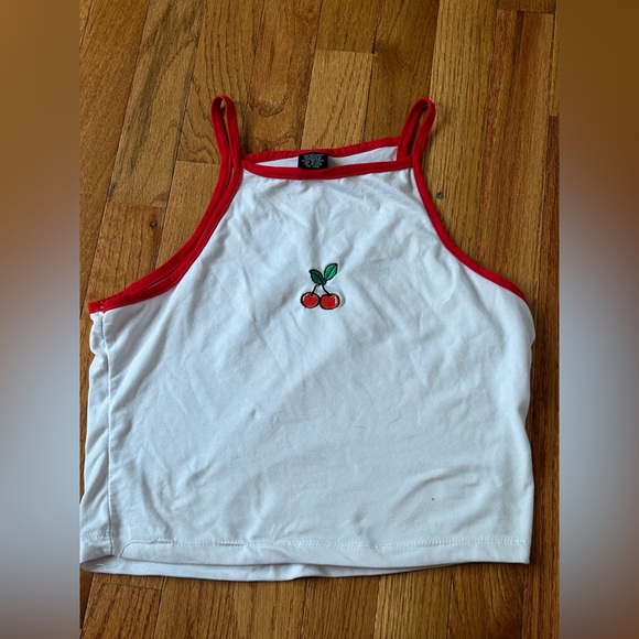 Tops | Cherry Halter Topcrop Top | Poshmark